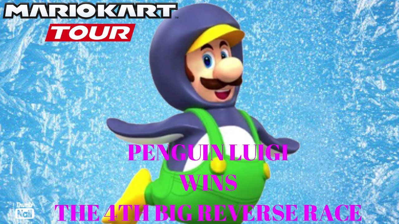 Penguin Luigi Wins The 4th Big Reverse Race - YouTube