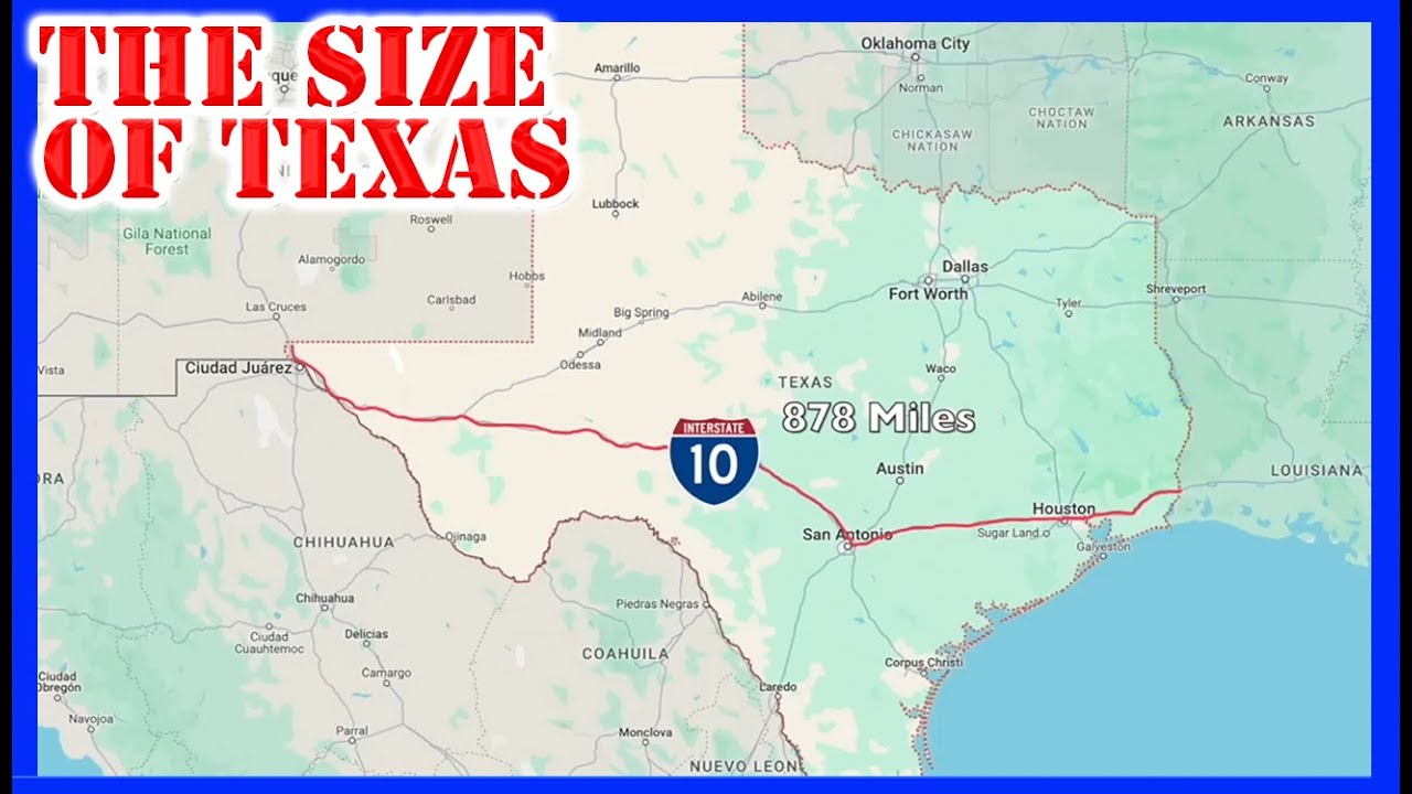 The UNIQUE Size and Geography of Texas - YouTube