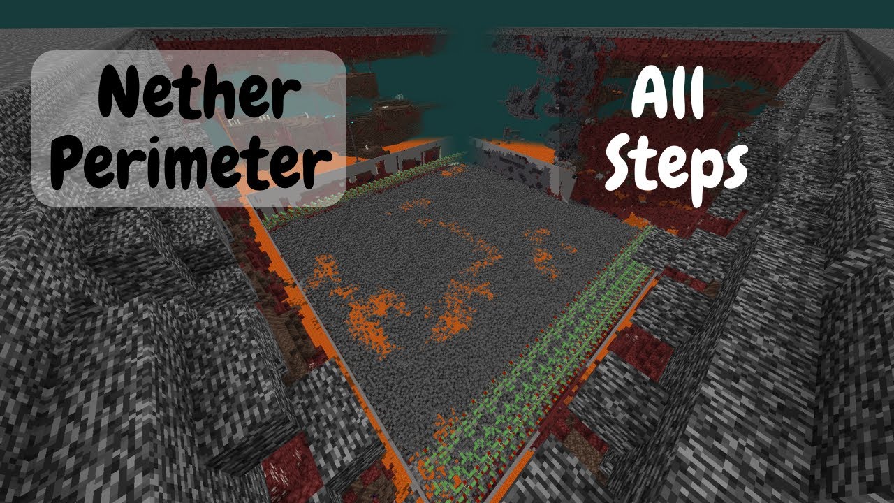 Digging my nether world perimeter - YouTube