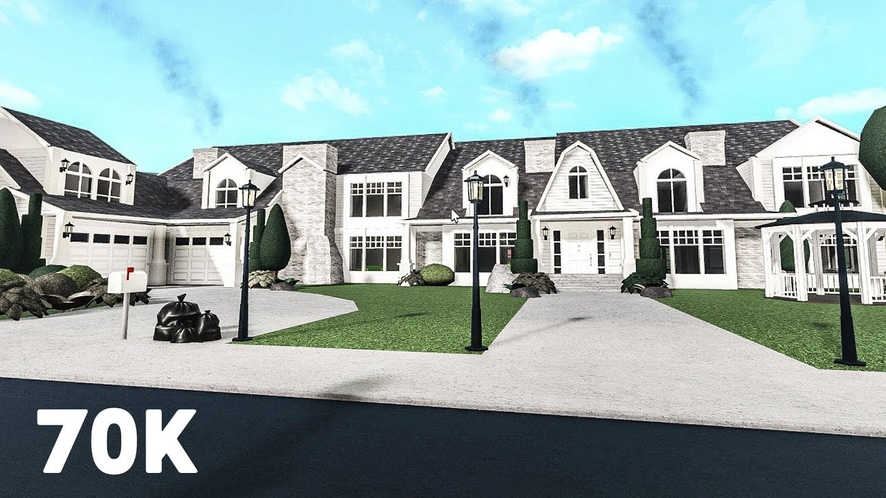 English Manor Bloxburg Speedbuild 70k - YouTube