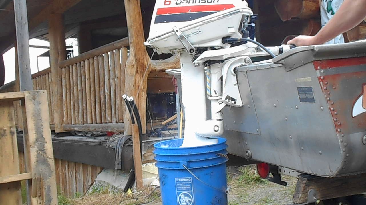 Johnson 6 HP Outboard Boat Motor - YouTube
