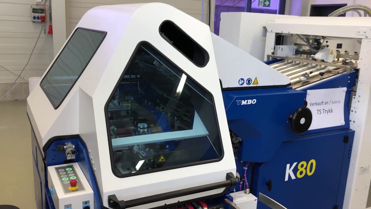 MBO’s Automated K80 Folder Producing Log Stacked and Banded Signatures using KT90 Turn - YouTube