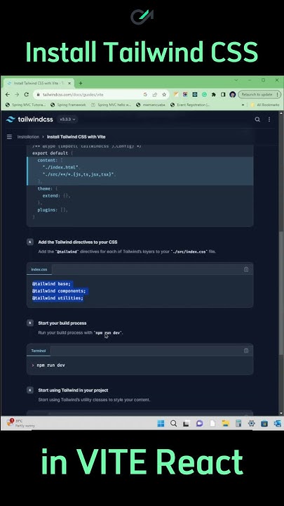 Install Tailwind Css In Vite React Youtube