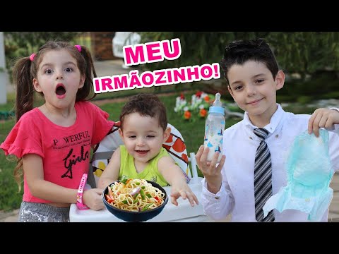 VIRAMOS BABÁ POR UM DIA DO NOSSO IRMÃOZINHO BEBÊ