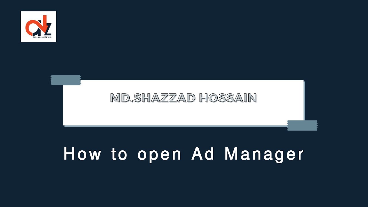 How to Open Ad Manager(বাংলায়) - YouTube