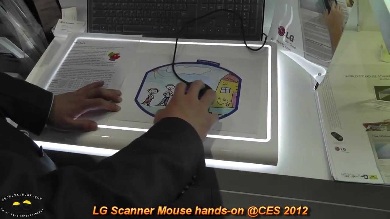 LG Scanner Mouse Hands-on @CES 2012 - YouTube