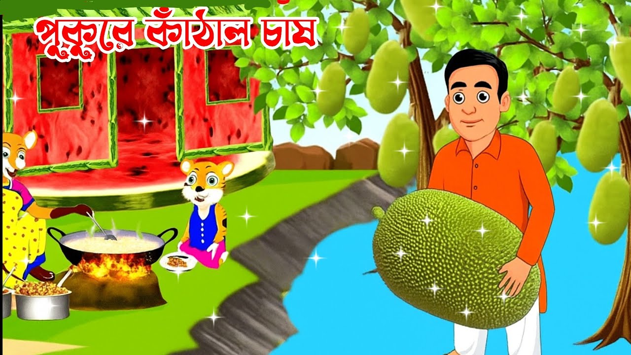 পুকুরে কাঁঠাল চাষ। jadur cartoon। moral story।sundar cartoon।cartoon ...