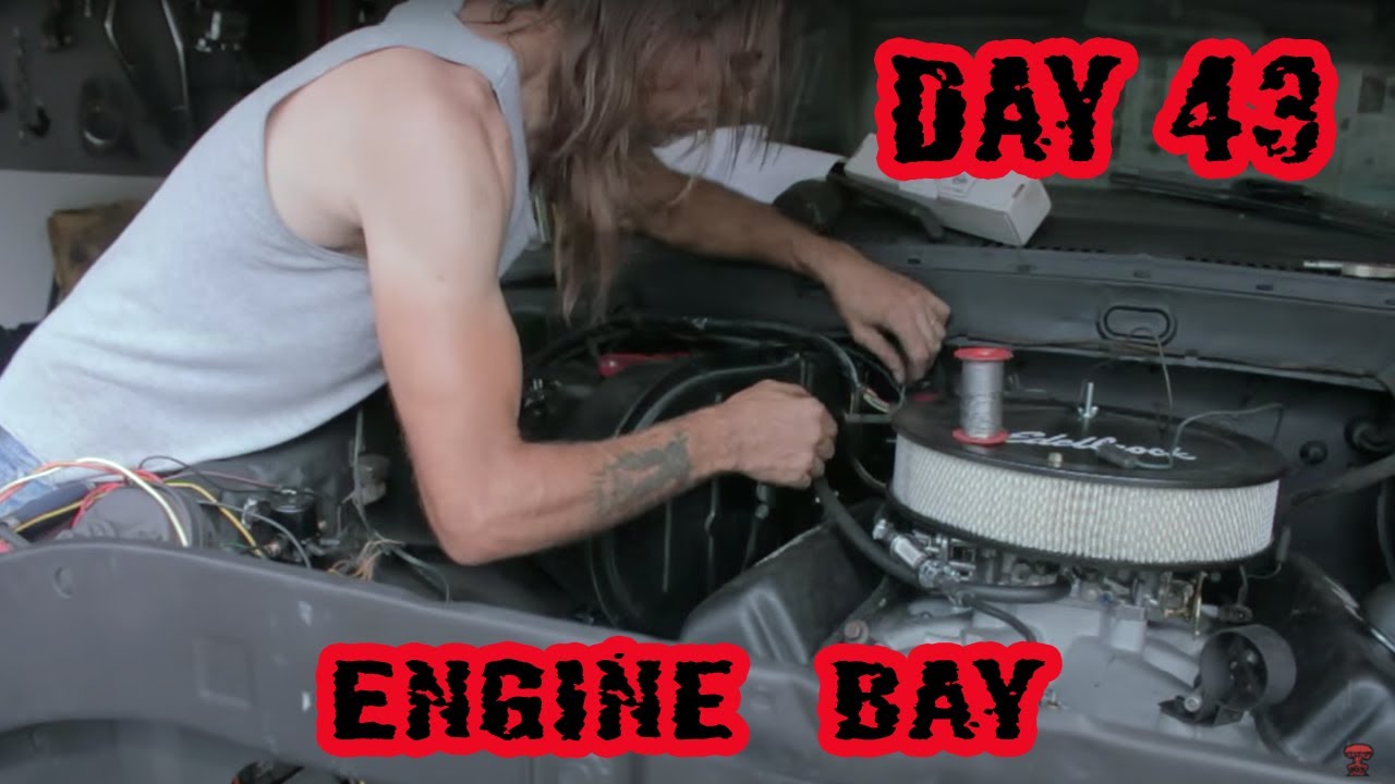 Putting Together The Engine Bay (1973 Ford F100 Rebuild = Day 43) - YouTube