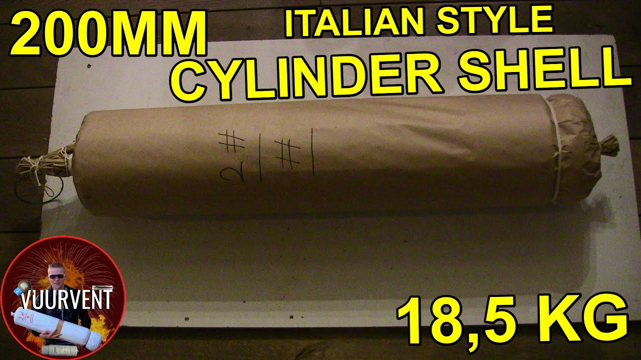 200mm Cylinder Shell - 2 Intrecci - Contrabombe - Ring Salutes ...