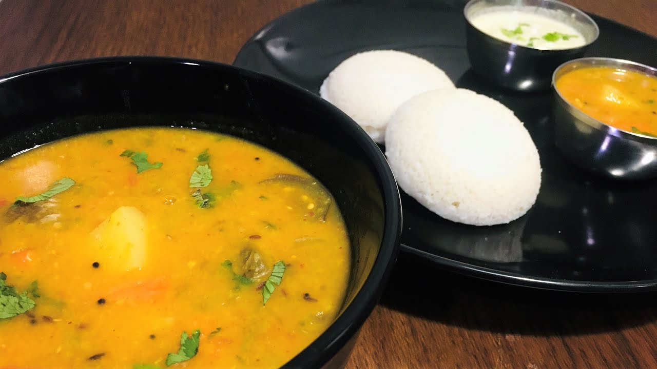 Tiffin Sambar Recipe in Tamil | Hotel Style Sambar for Idly & Dosa ...