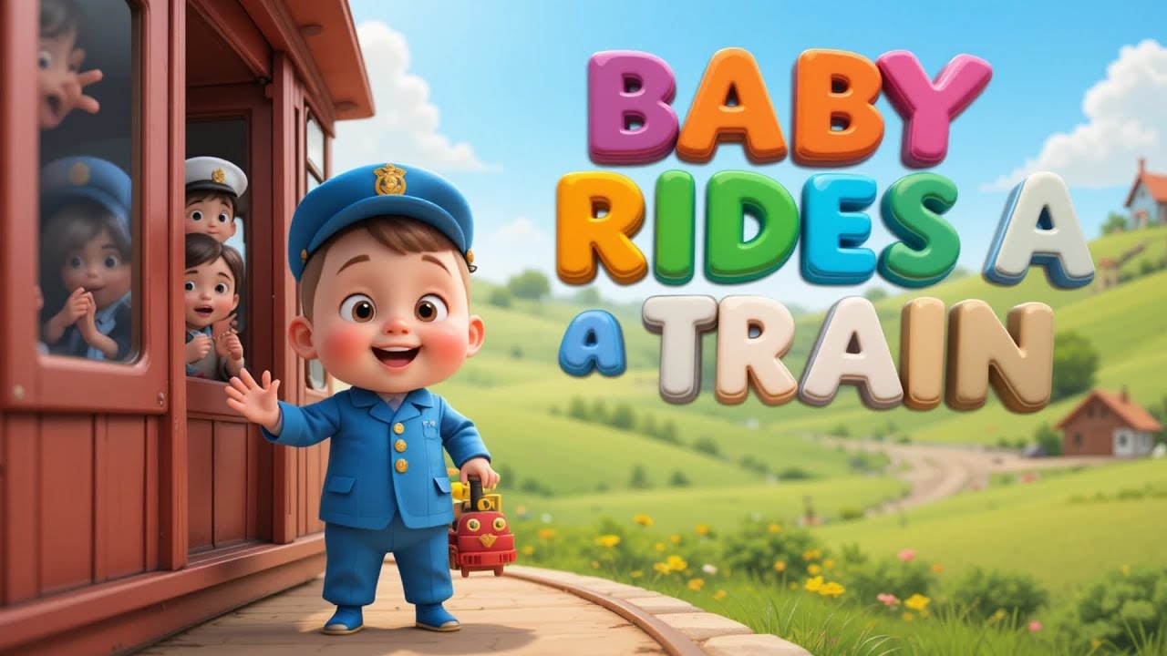 TOON WHEELS ON THE BABY RIDES A TRAIN Learning Song | FUN NURSERY KIDS ...