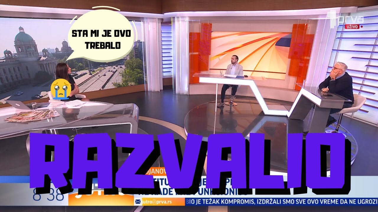 BOBAN STOJANOVIC RAZVALJUJE NOVINARKU TV PRVA - YouTube
