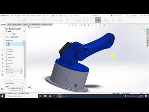 5-DOF robot arm assembly: SOLIDWORKS 2020 - YouTube