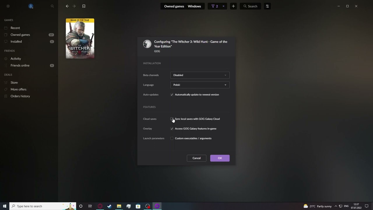 Gog Galaxy 2022 - How To Enable & Disable Cloud Saves For Individual ...