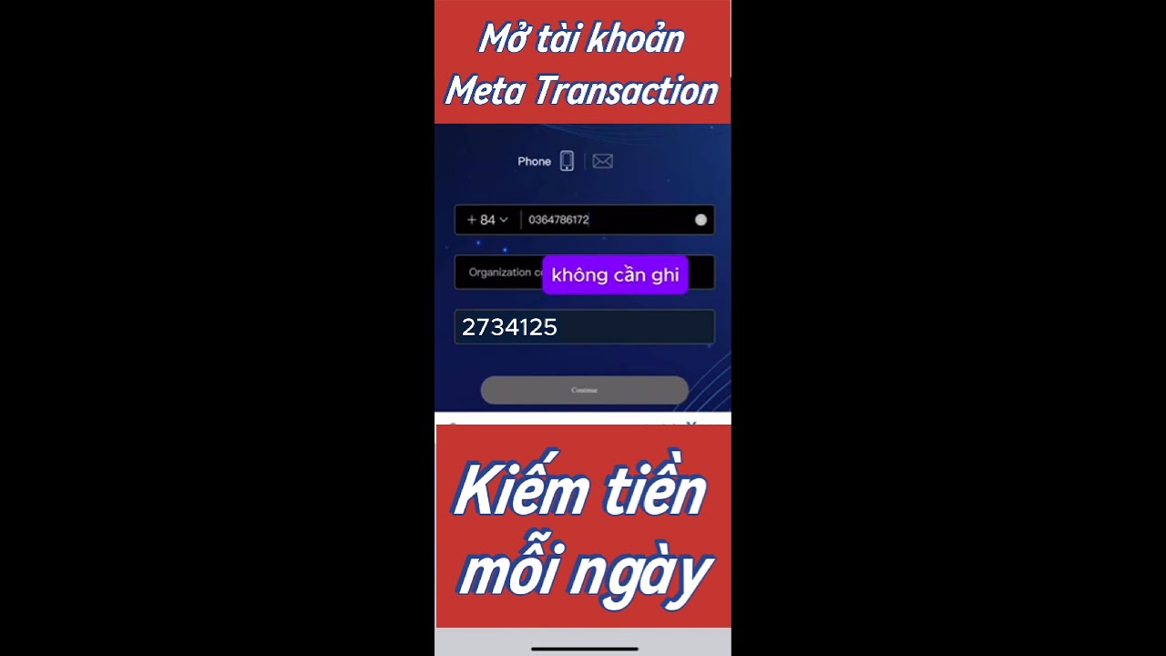 Tải App, Mở Tài Khoản Meta Transaction Kiếm Tiền - YouTube