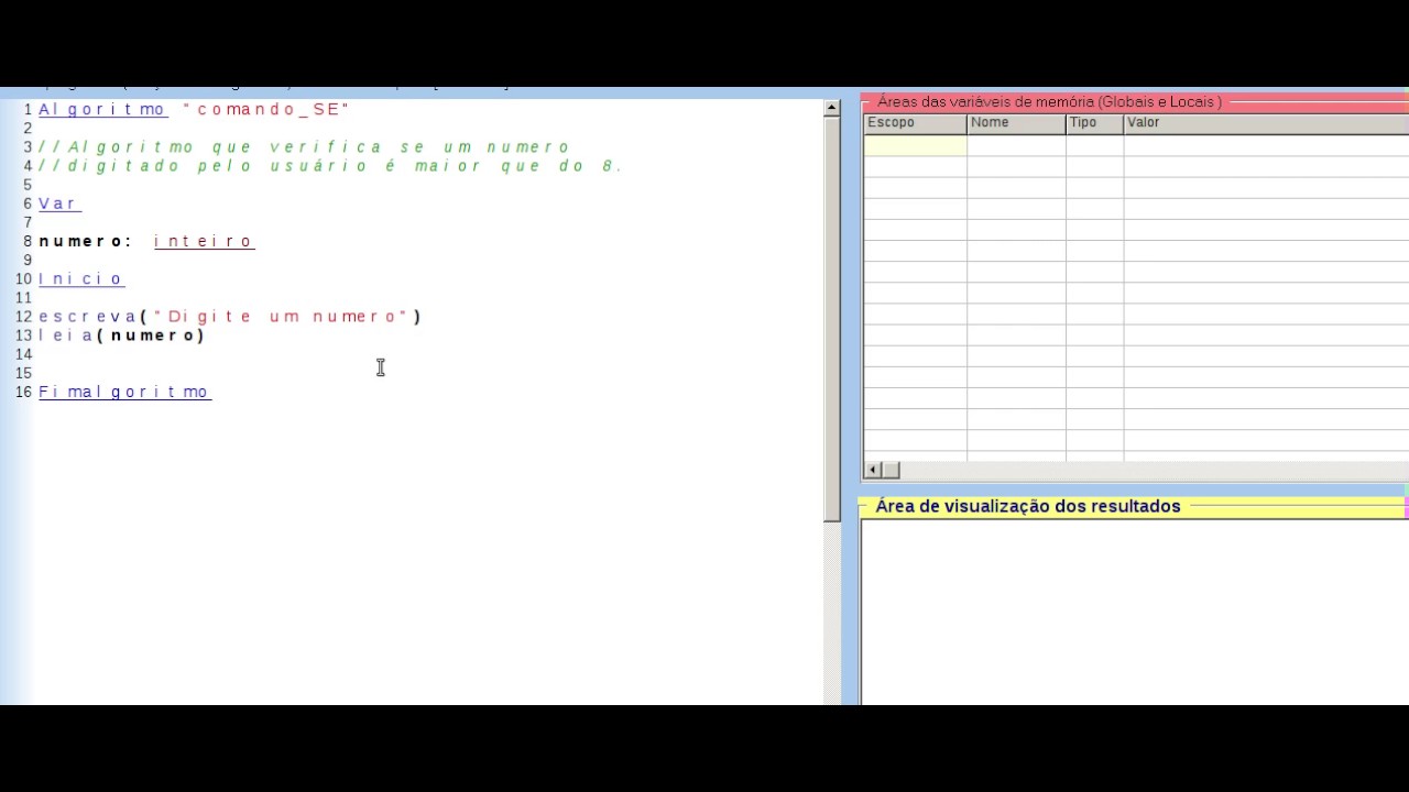 VisuALG: utilizando o comando SE - YouTube