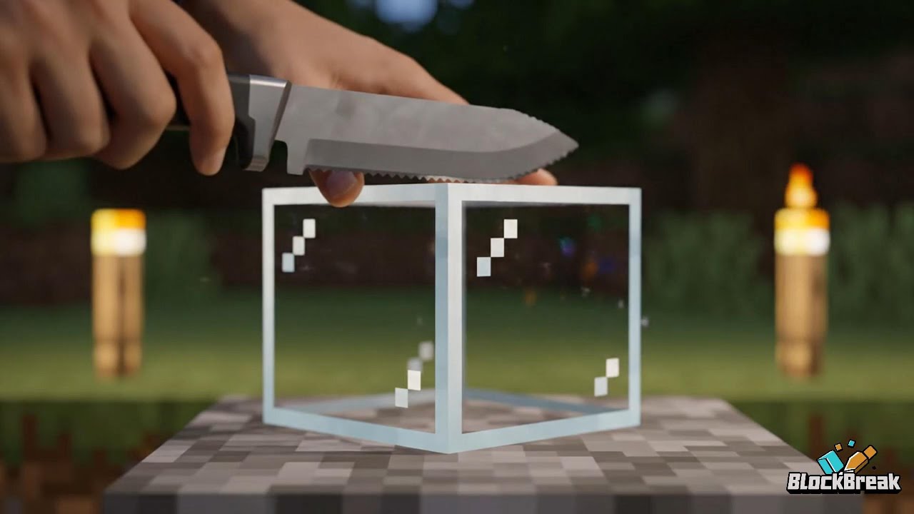 Satisfying ASMR Cutting Minecraft Blocks in Real Life Forest – 4K Ultra Realistic Voxel Slices ...