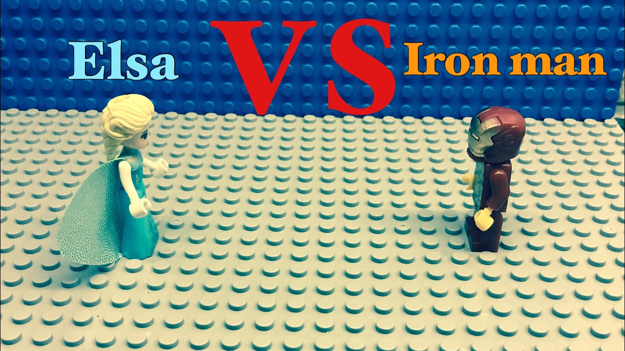 LEGO stop motion || Elsa VS iron man - YouTube