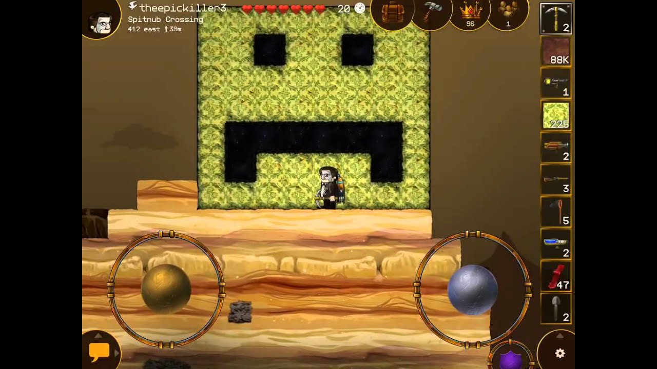 [Deepworld] Creeper head art - YouTube
