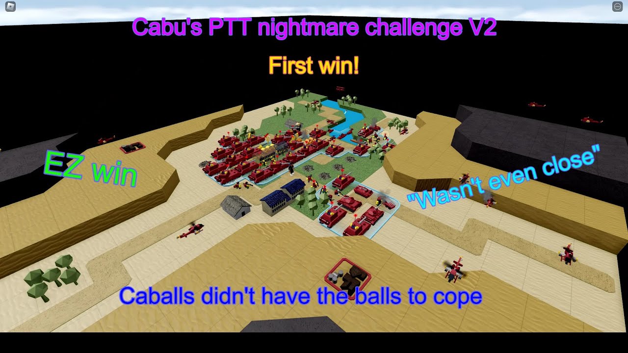 REVAMPED: Cabu's PTT nightmare challenge Take 1 of V2 First try - First ...
