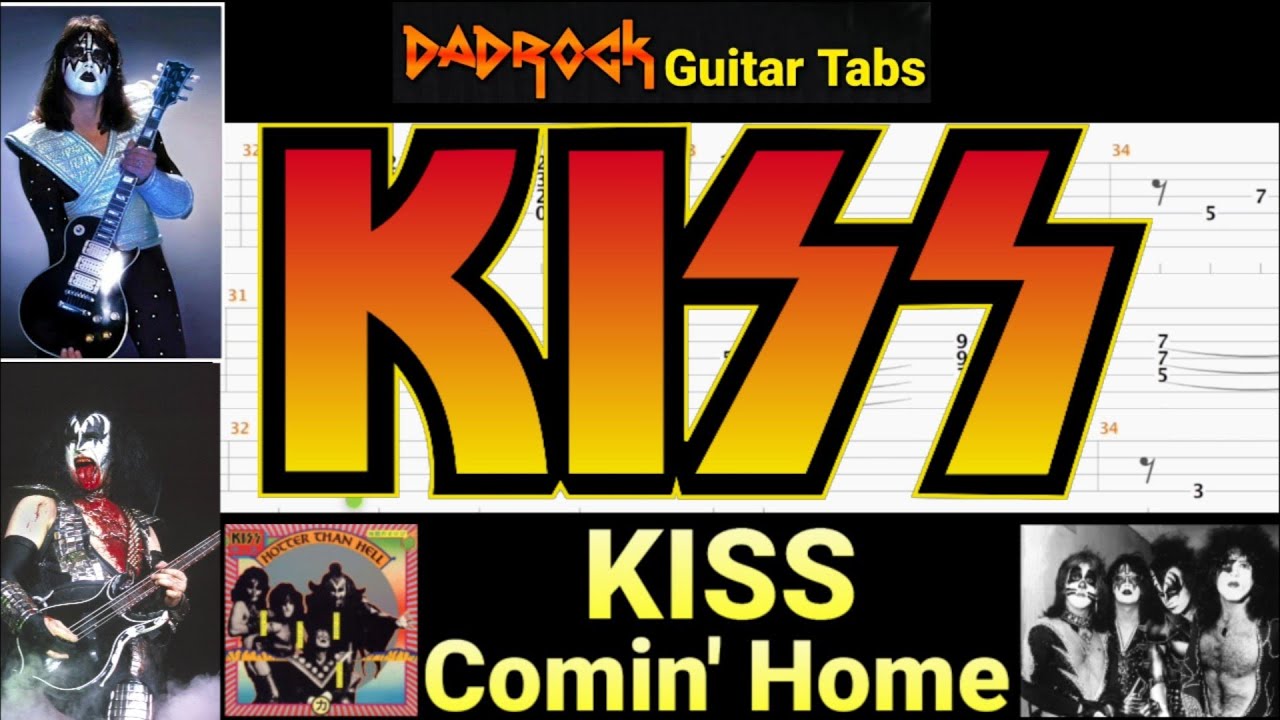 Comin' Home - KISS - Guitar + Bass TABS Lesson - YouTube