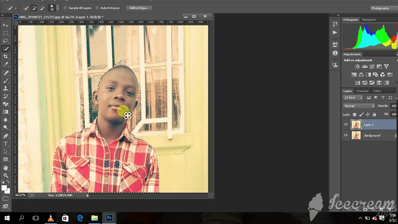 how to put white background of a photo using photoshop - YouTube
