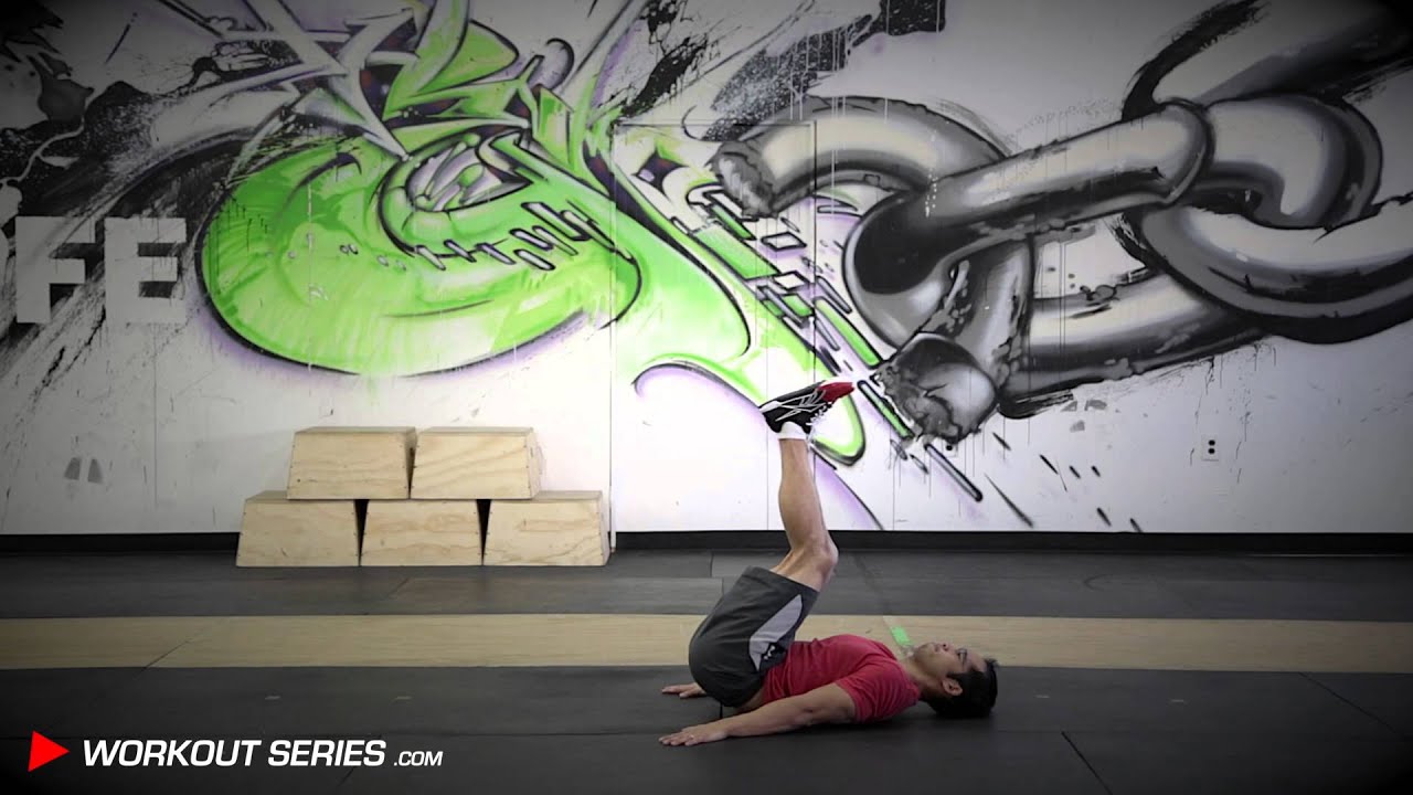Modified Lying Leg Thrust [Lower Ab Exercise] - YouTube