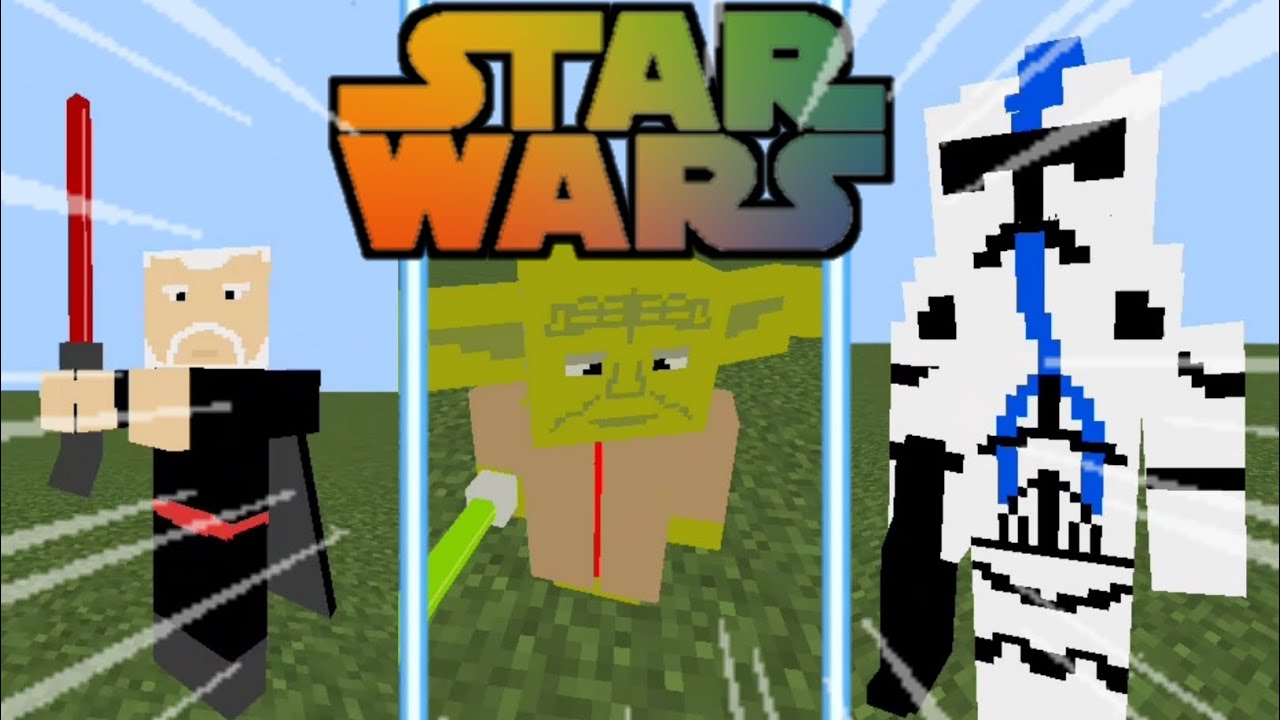 STAR WARS ADDON MCPE || MINECRAFT BEDROCK - YouTube