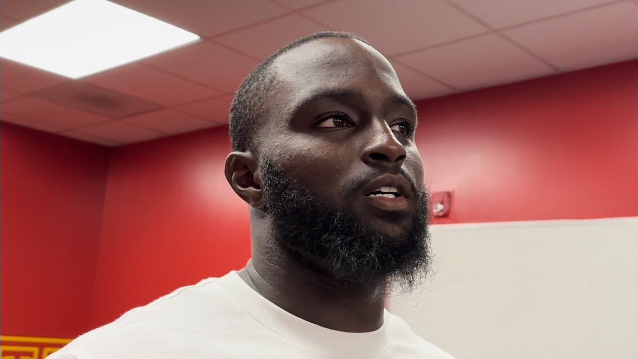 Rush end Jamil Muhammad after USC’s win over San Jose State - YouTube