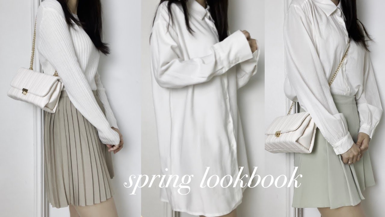Spring Fashion Lookbook🌷 다가오는 봄을 위한 5가지 여성스러운 코디 추천 - YouTube