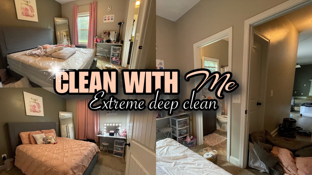 24 hour Clean W/ me *Extreme deep clean after 3 months!!*| Shalaya Dae ...