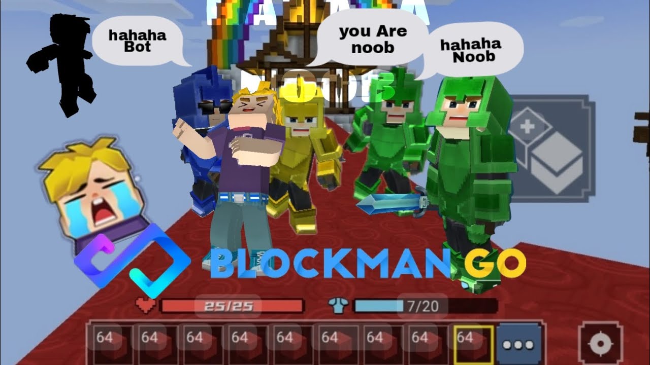 Trolling order players that I am noob(Blockman go) - YouTube