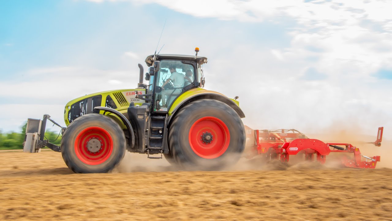 Claas Axion 950 + Maschio Gaspardo Artiglio Magnum (4m) | Bozzetto ...