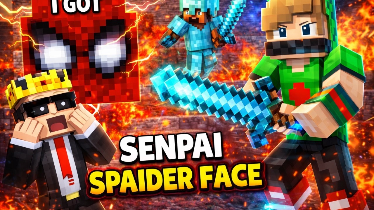 I GOT SENPAI SPAIDER FACE #minecraft #senpaispider #facereveal - YouTube