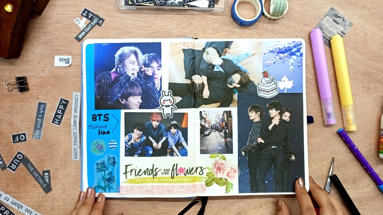 BTS theme journal | Maknae line journal | BTS journal ideas # ...