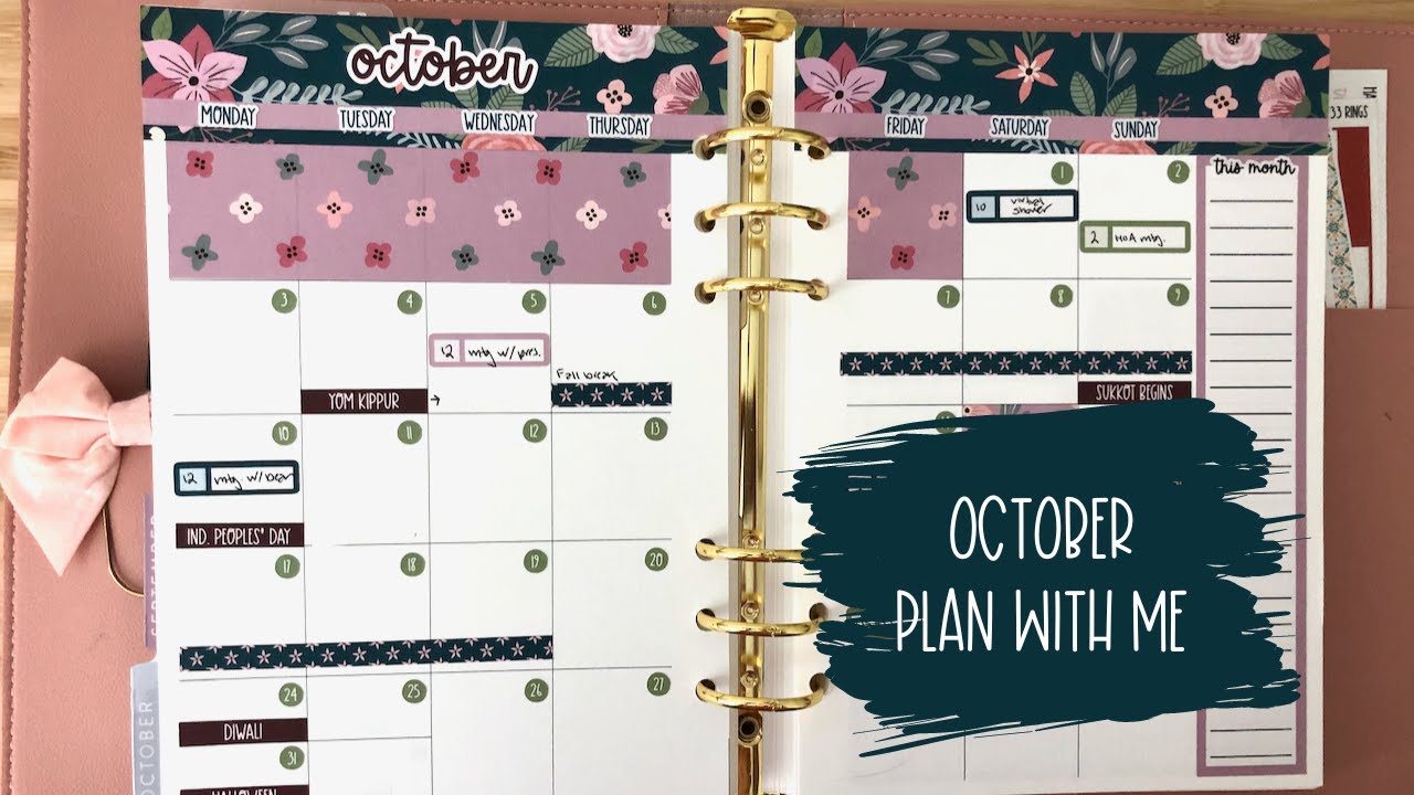 October plan with me! - YouTube