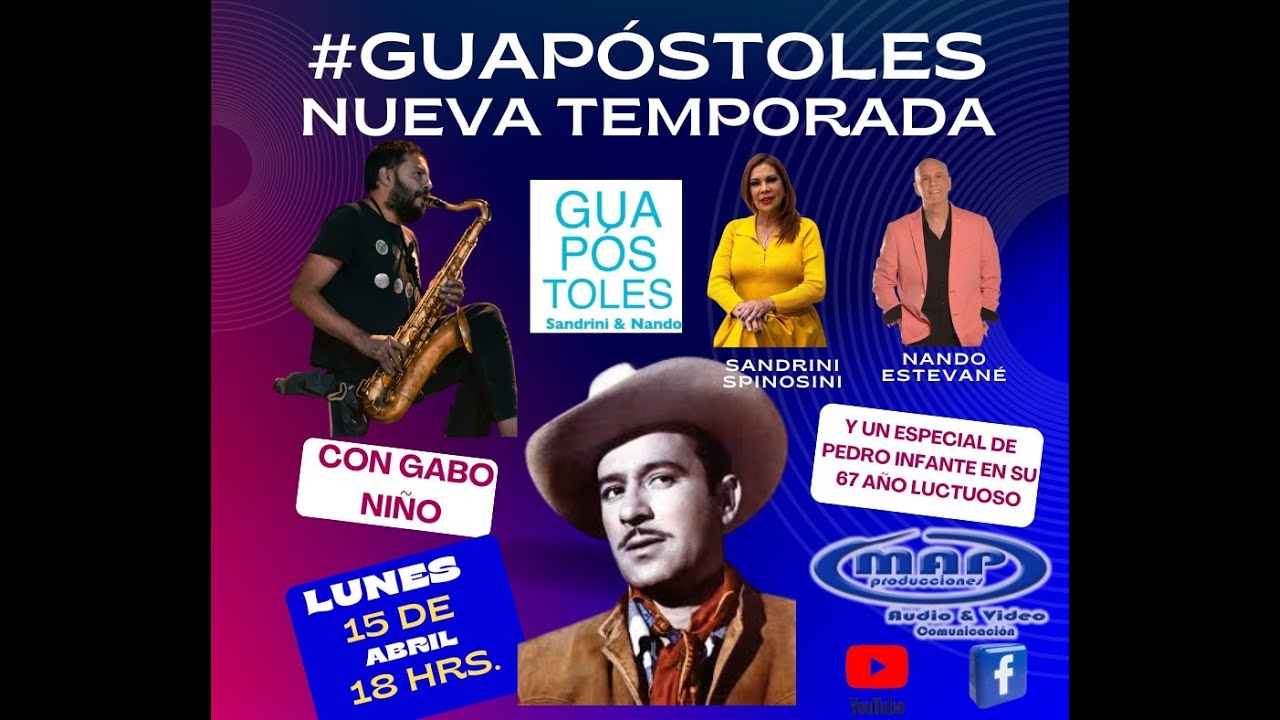 GUAPÓSTOLES 15 DE ABRIL CON SANDRINI Y NANDO ESTEVANÉ - YouTube