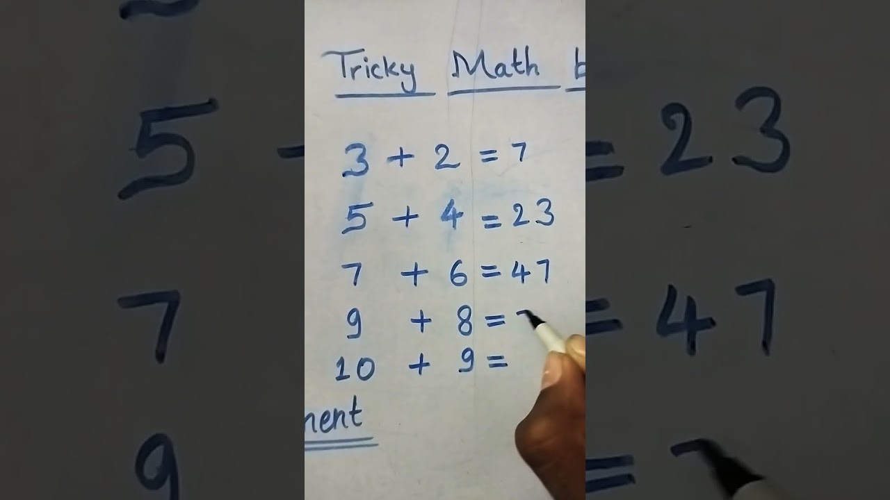 Tricky math brain riddle#short math riddle - YouTube