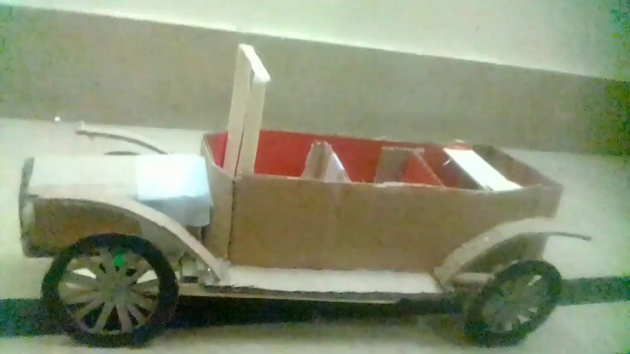 A really old car ( cardboard car cars week) - YouTube