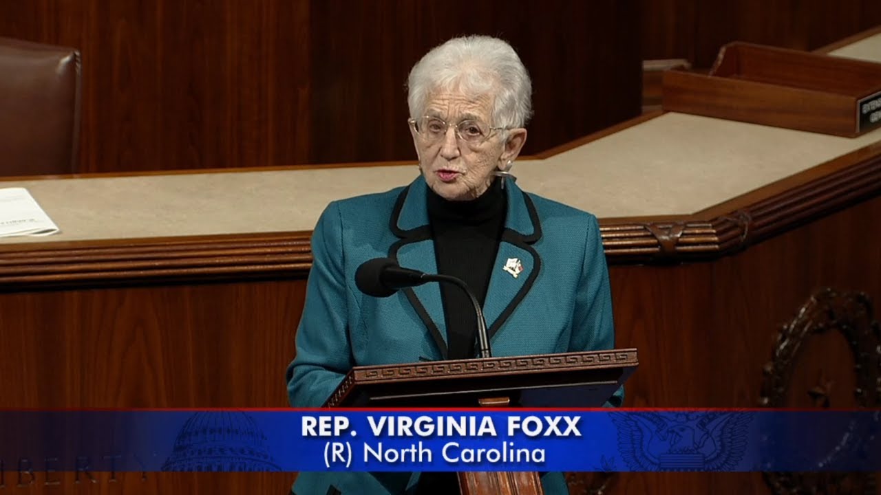 Chairwoman Virginia Foxx Champions Medical Education Based on Merit ...
