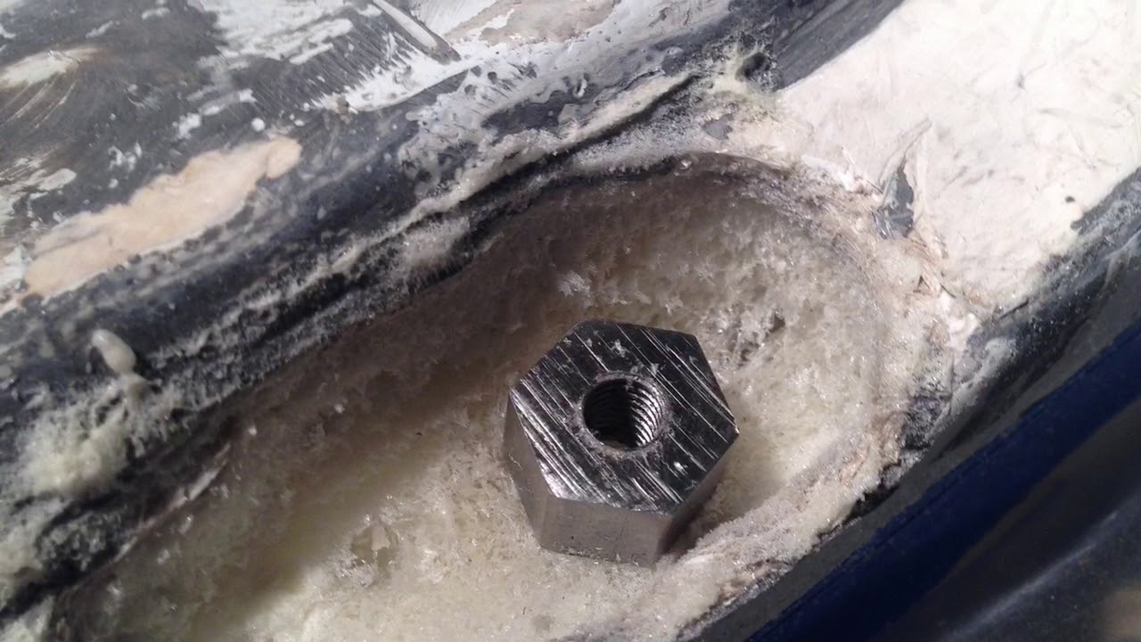 Jet ski pwc ride plate thread repair ripped off stainless hull repair ...