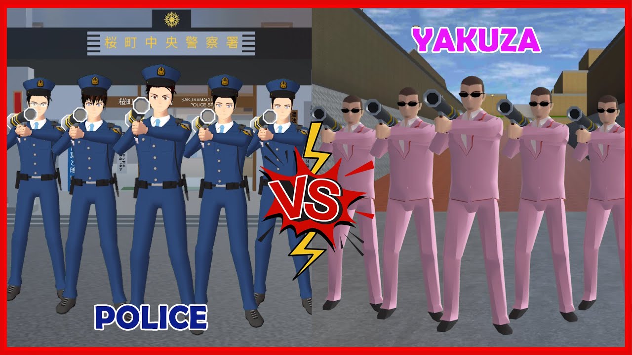 New Police VS Yakuza Momo-gumi || SAKURA School Simulator - YouTube