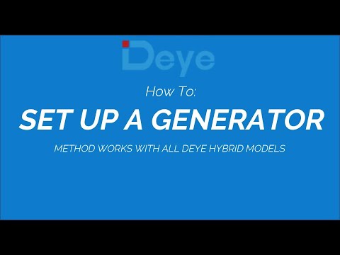 Deye Inverter   Generator How To Setup Guide 02#hybridinverter #deye