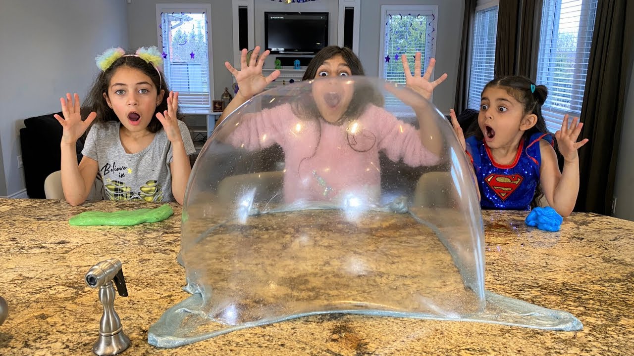 Making Slime at home with Heidi and sally - Fun Time - YouTube