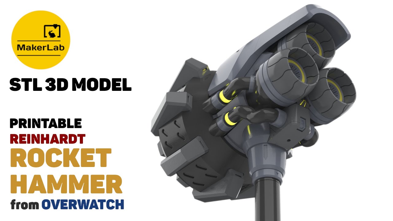 Reinhardt Rocket Hammer - Overwatch - Printable 3d model - STL files ...