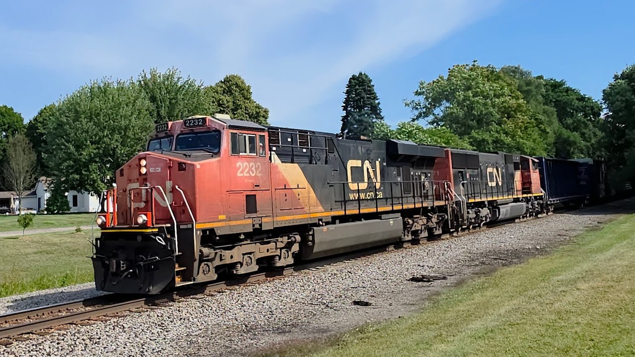 Canadian national westbound M399 2232+5671 Bancroft Michigan September ...