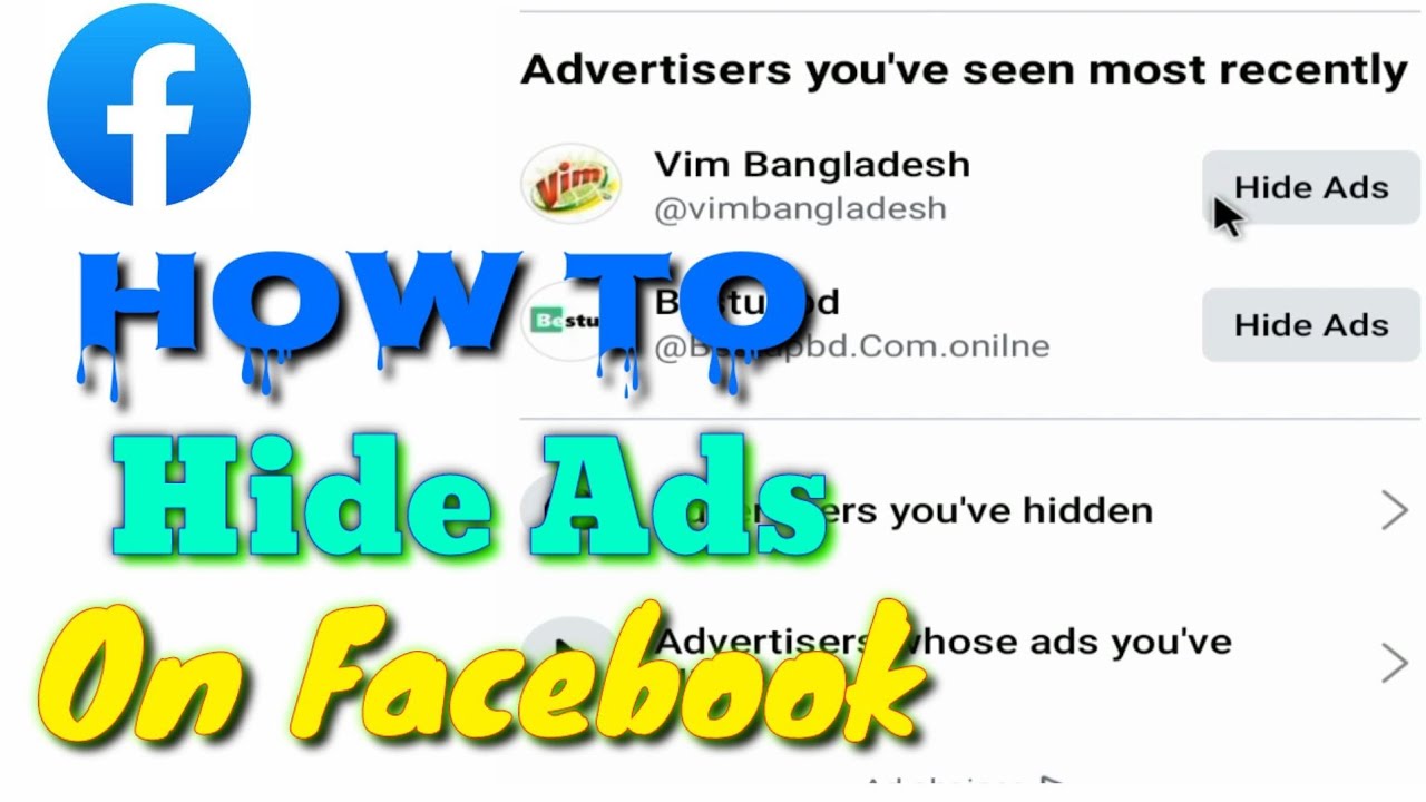 How to Make Remove & Hide Ads on Facebook apps . - YouTube