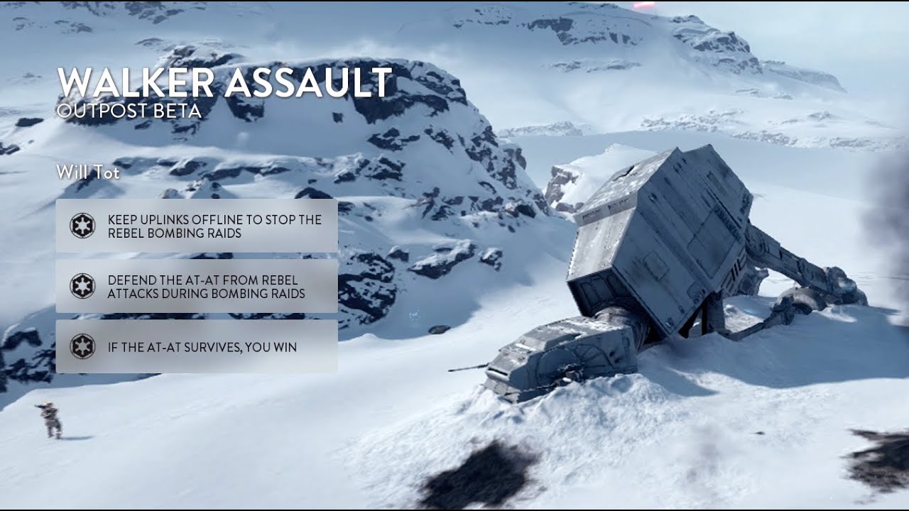 Star Wars Battlefront - Walker Assault on Hoth - YouTube