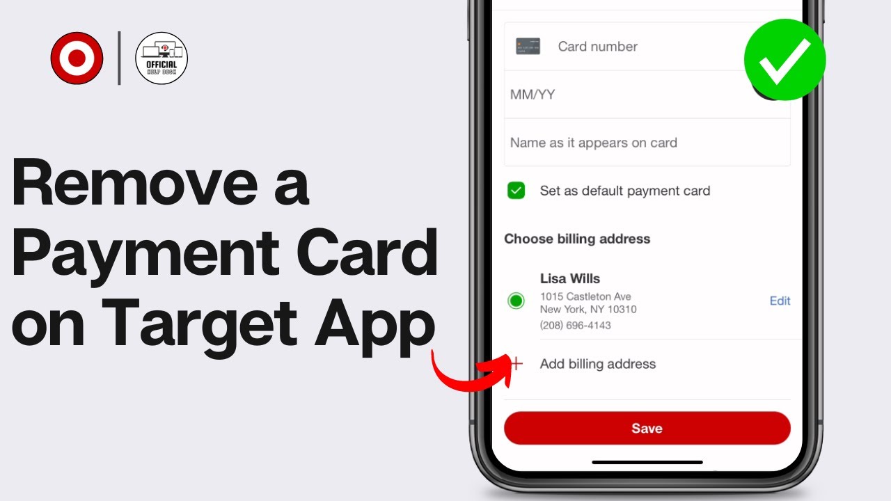 How to Remove a Payment Card on Target App 2024 | Remove Target Gift ...