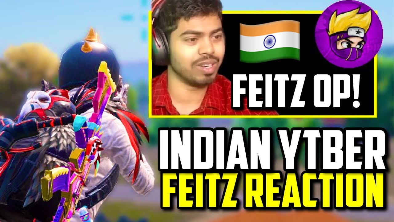 CONQUEROR INDIAN YOUTUBER REACTS TO FEITZ BEST MOMENTS!! | PUBG Mobile ...